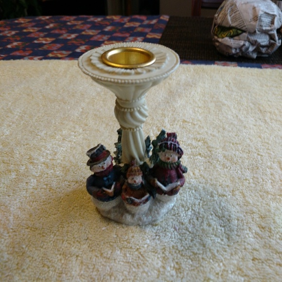 Holiday | Vintage Christmas Candlestick Holder Snowman Carol | Poshmark